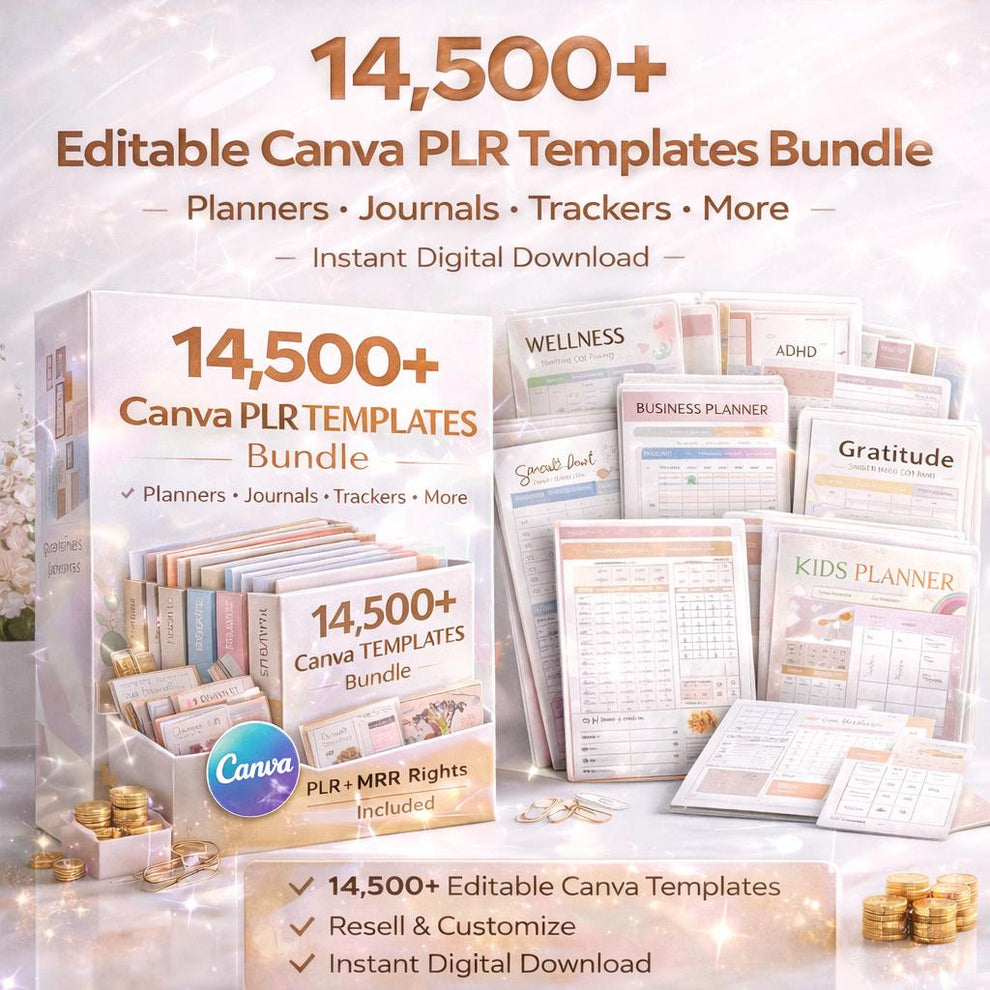 14500+ Canva PLR Templates Bundle | Resell Rights Digital Pack ...